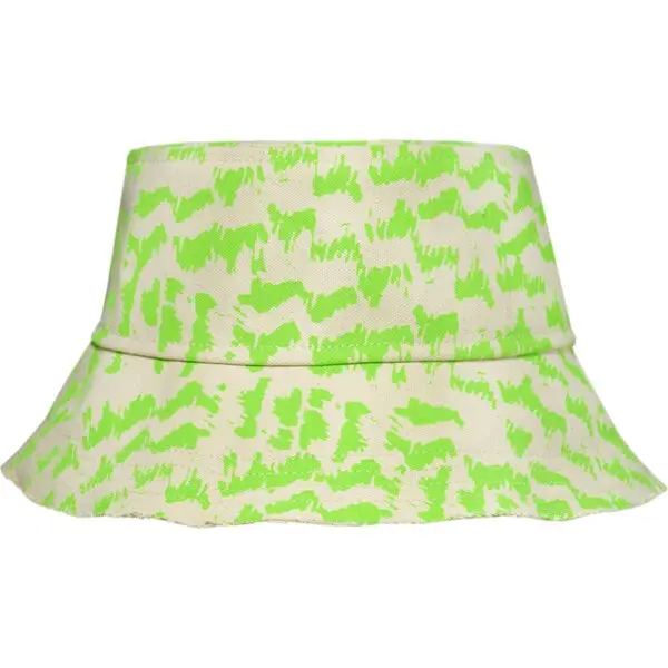 DANCE HAPPY Party Animal Printed Bucket Hat - Neon Green