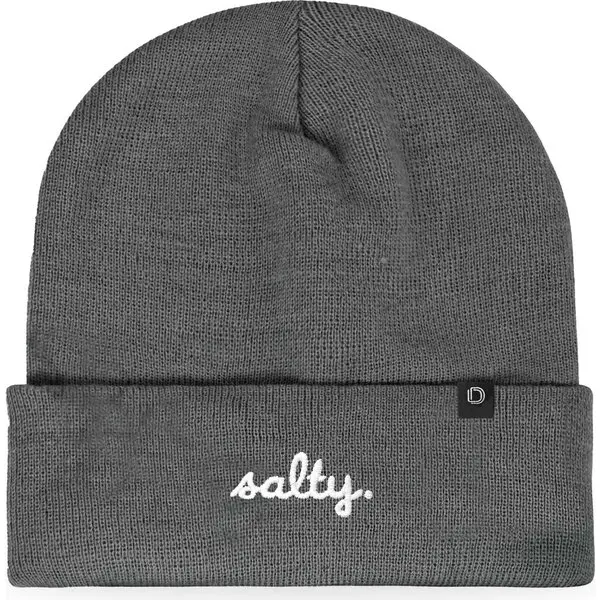 DALIX Salty Beanie Cap - Asphalt Gray