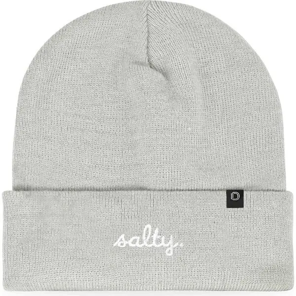 DALIX Salty Beanie Cap - Light Gray
