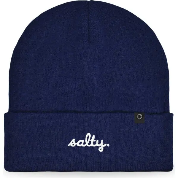DALIX Salty Beanie Cap - Navy Blue
