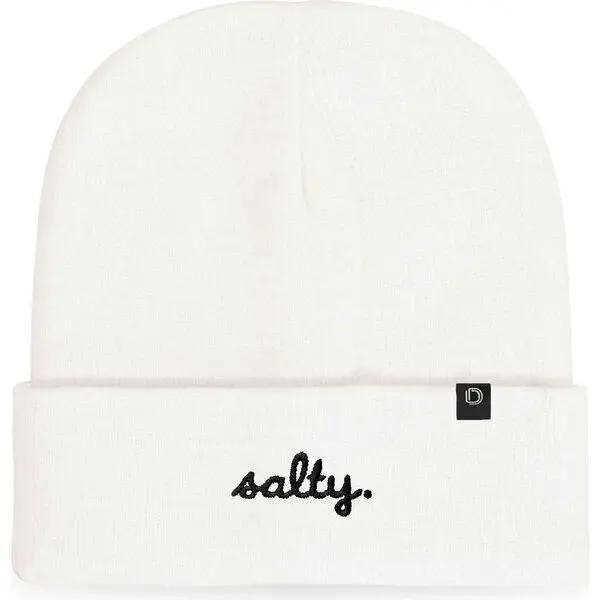 DALIX Salty Beanie Cap - White