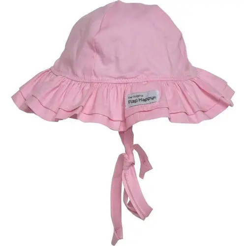 FLAP HAPPY Baby Upf 50+ Double Ruffle Sun Hat - Pink