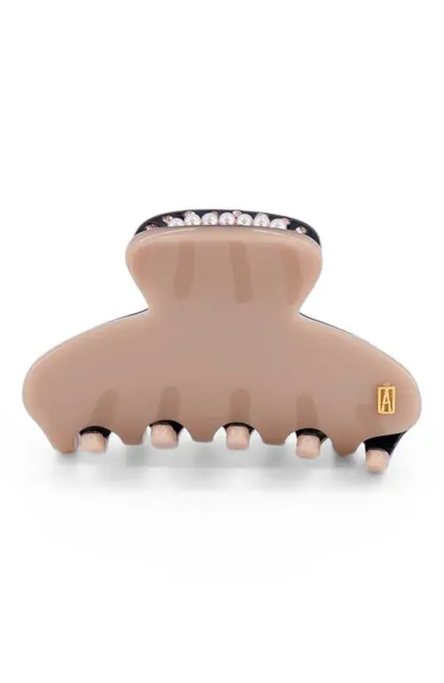 Alexandre De Paris Voltaire Pearls And Crystals Hair Clip - Brown