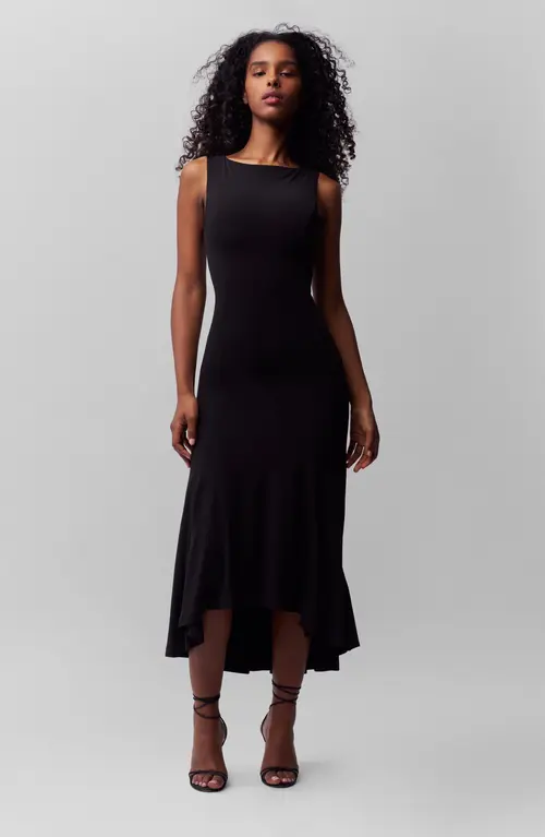GUIZIO Daye Midi Dress - Black