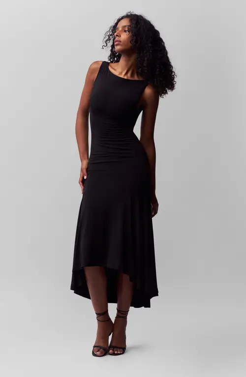 GUIZIO Daye Midi Dress - Black