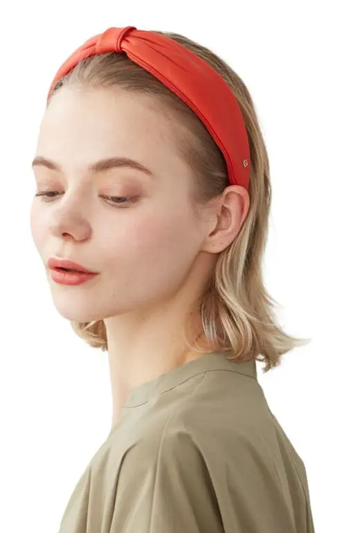 Alexandre De Paris Leather Headband - Red