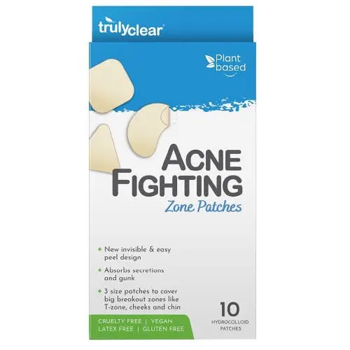 TRULY CLEAR Acne Zone Patches, 10 Count - Multicolored