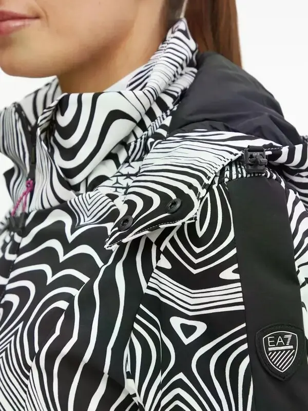 EA7 Swirl-print Ski Jacket