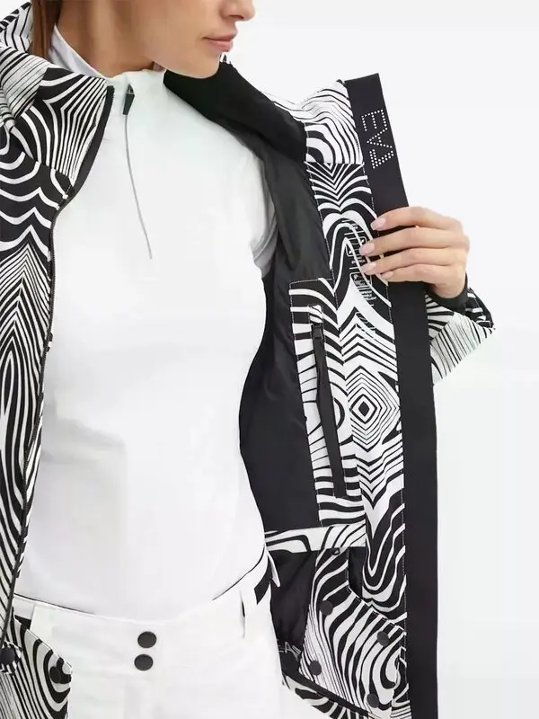 EA7 Swirl-print Ski Jacket