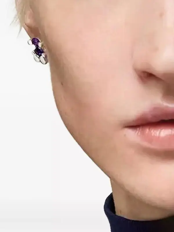TOUS Sapphire Bear Stud Earrings