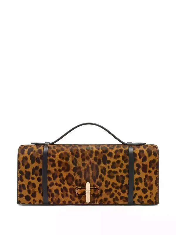 MALONE SOULIERS May Leopard-print Clutch