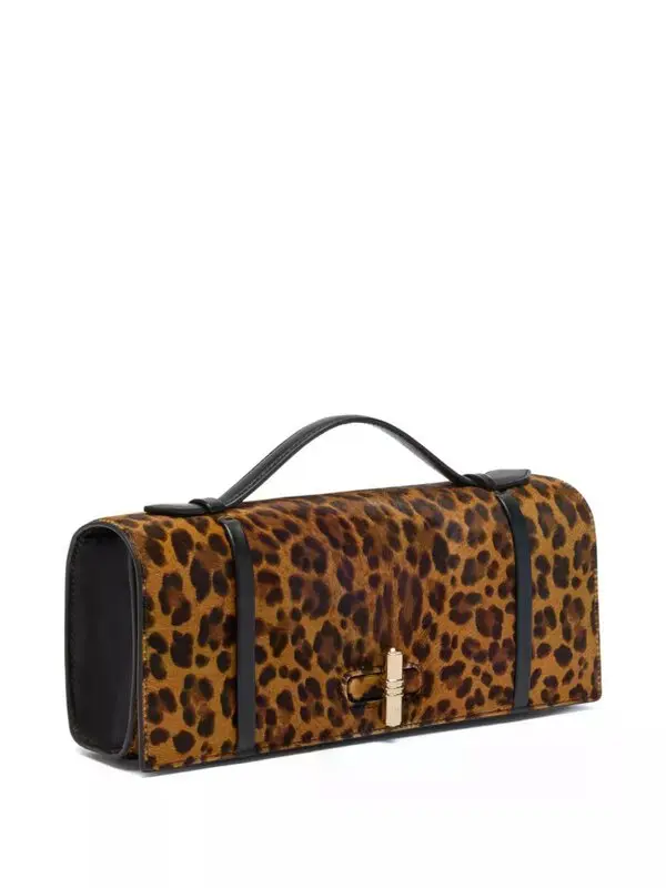 MALONE SOULIERS May Leopard-print Clutch