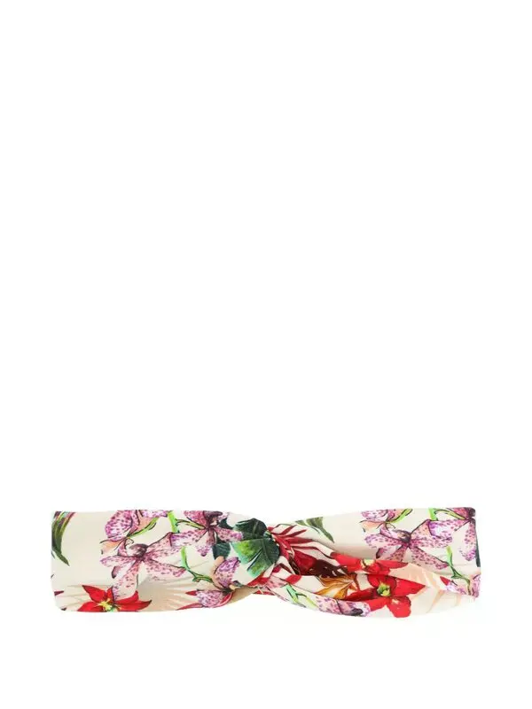 LYGIA & NANNY Bethania Floral-print Knotted Headband - Neutrals