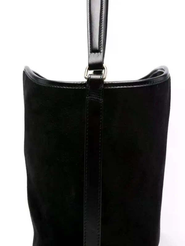Sandro Tangoso Suede Leather Bucket Bag - Black