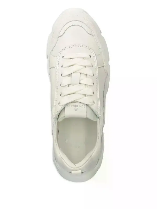 SUMMERY COPENHAGEN Leather Panelled Platform Sneakers