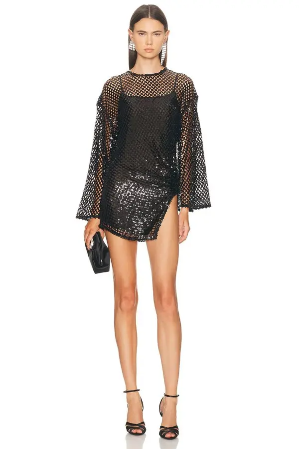 Attico Mesh Mini Dress