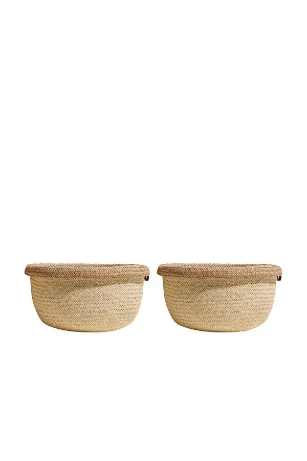 HUNTING SEASON Iraca Bicolor Bowl Set - Natural & Sand