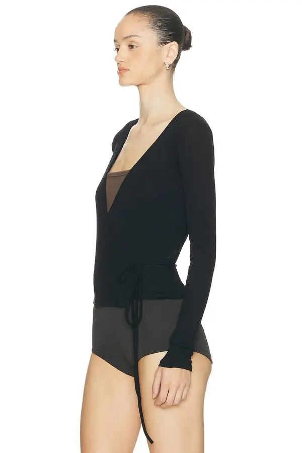 ST. AGNI Baby Wool Wrap Top