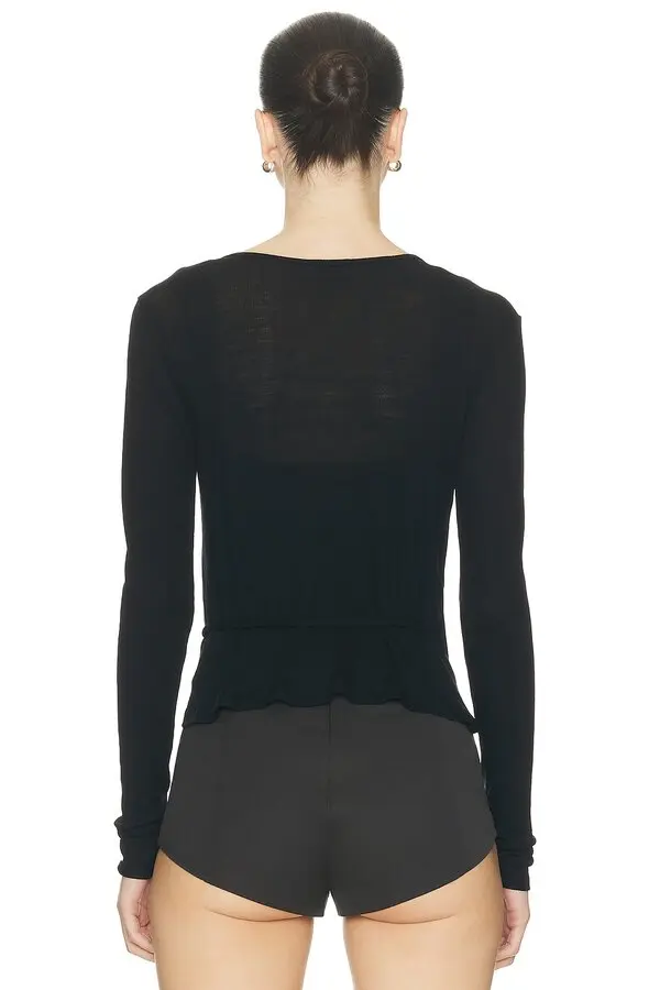 ST. AGNI Baby Wool Wrap Top
