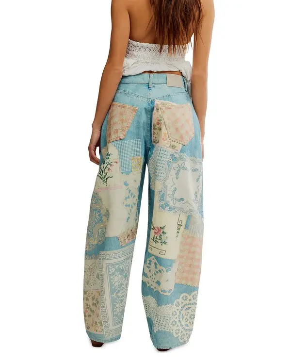 Free People Illusion Patchwork Jeans