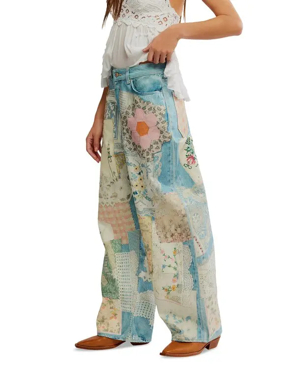 Free People Illusion Patchwork Jeans