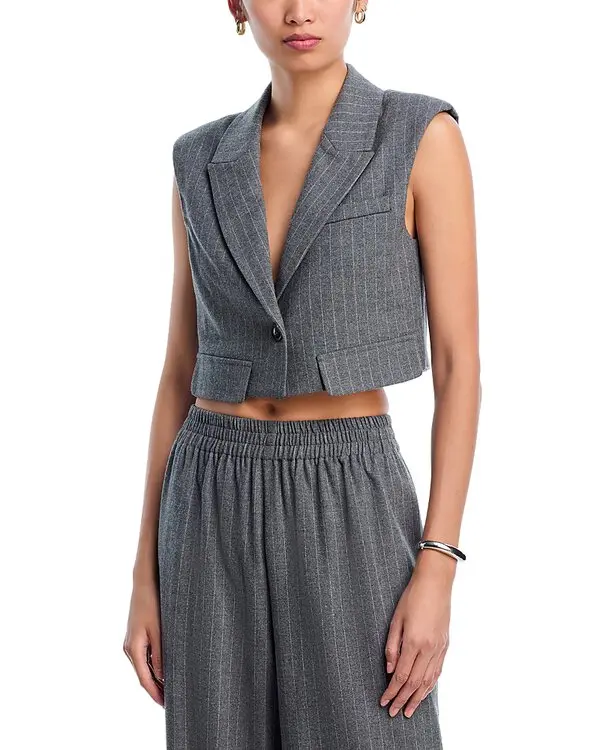 Aqua Cropped Sleeveless Vest