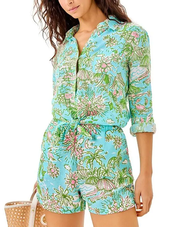 LILLY PULITZER Sea View Button-down Top