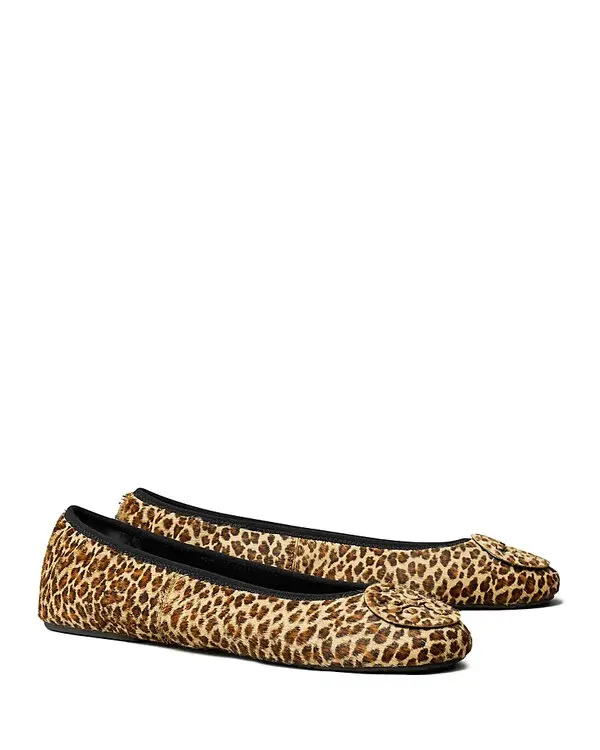 Tory Burch Reva Travel Ballerinas - Leopard Multi