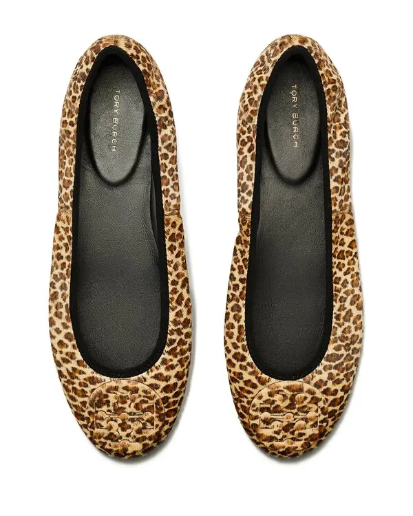 Tory Burch Reva Travel Ballerinas - Leopard Multi