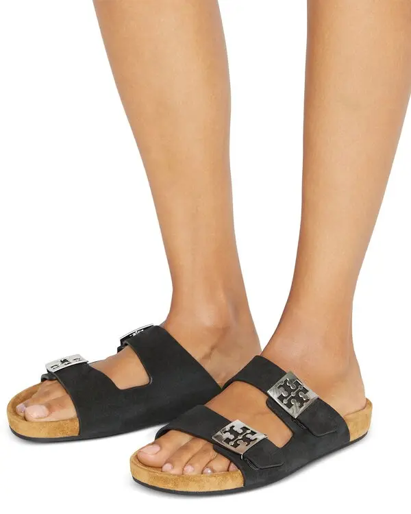 Tory Burch Mellow Slide Sandals - Perfect Black