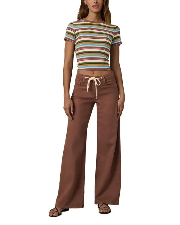 Joe's Jeans Striped Fitted Baby Tee