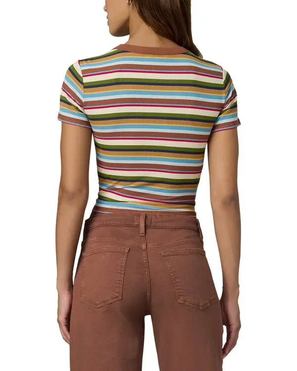 Joe's Jeans Striped Fitted Baby Tee