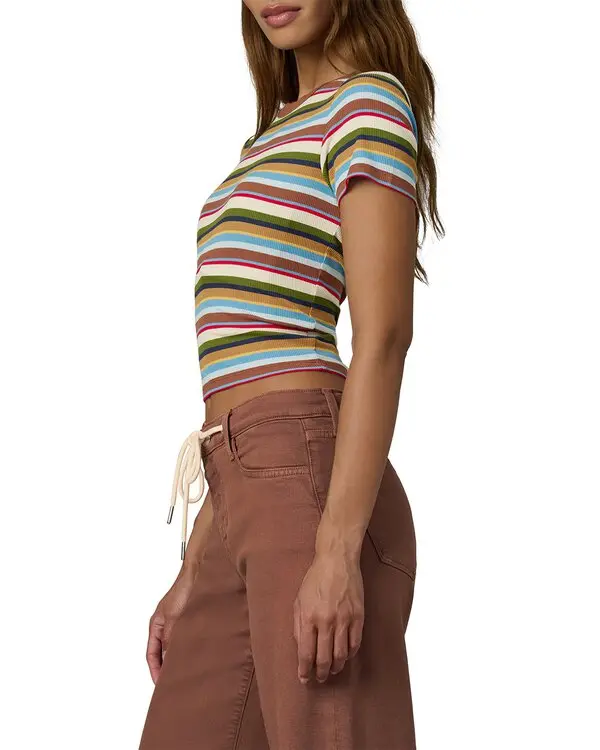 Joe's Jeans Striped Fitted Baby Tee