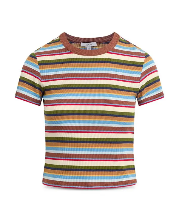 Joe's Jeans Striped Fitted Baby Tee