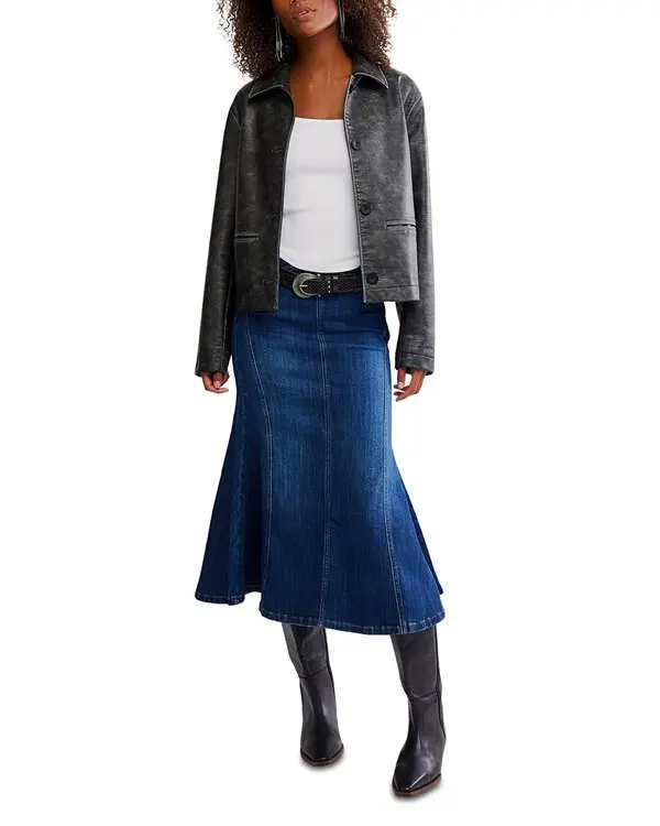 Free People Hera Faux Leather Jacket
