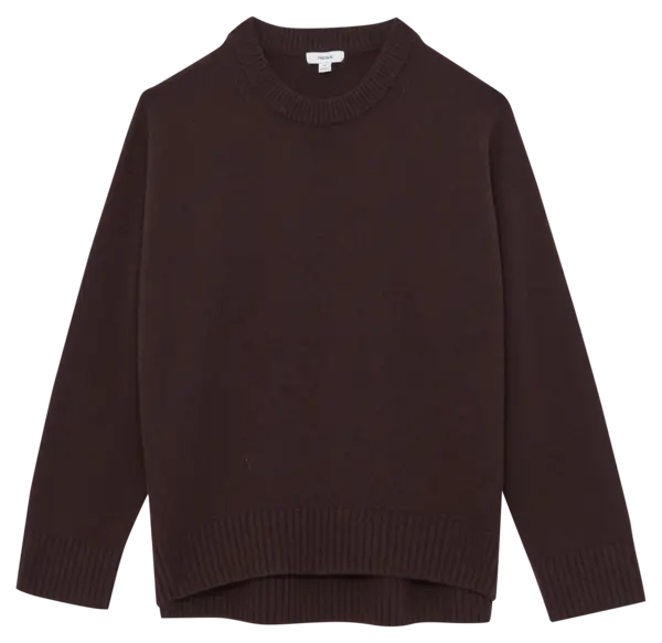 REISS Wool-cashmere Crew-neck Jumper - Plum