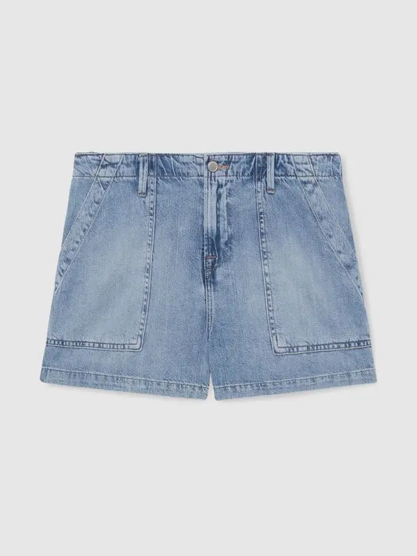 Good American Denim Shorts With Linen