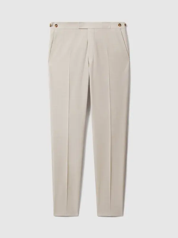 REISS Belmont Slim-fit Textured Wool Blend Suit Trousers