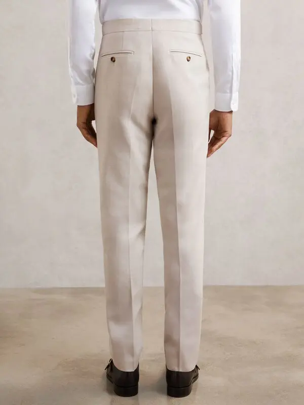 REISS Belmont Slim-fit Textured Wool Blend Suit Trousers