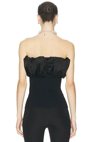 GANNI Strapless Top With Ruched Bust