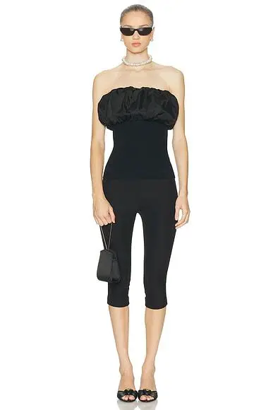 GANNI Strapless Top With Ruched Bust
