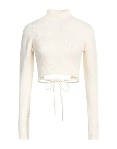 A PAPER KID Turtleneck Top - White