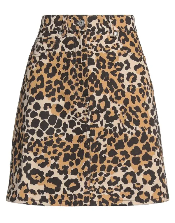 Max Mara Flared Leopard-print Mini Skirt - Camel