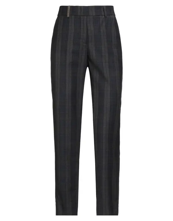 Peserico Tapered Tartan Wool Pants