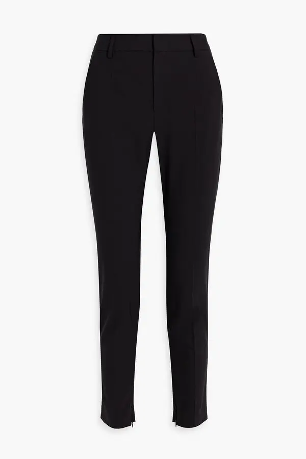 Brunello Cucinelli Wool-blend Slim-leg Trousers - Black