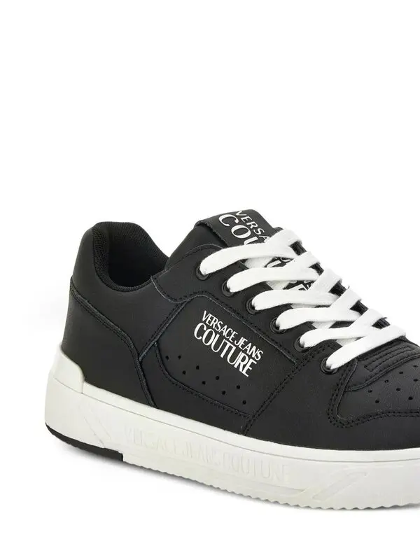 Versace Logo-detailed Leather Sneakers