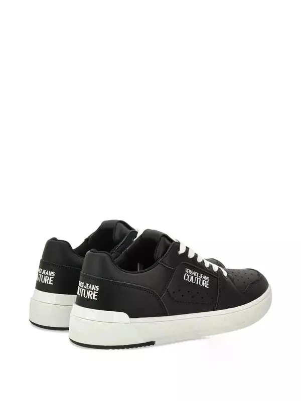 Versace Logo-detailed Leather Sneakers