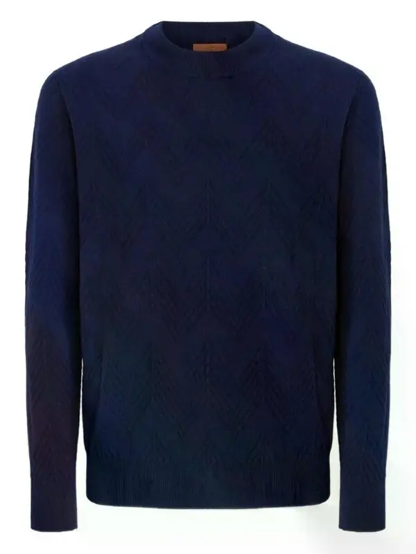 Missoni Herringbone-pattern Crew-neck Sweater