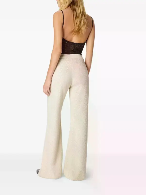 Missoni Zigzag Pattern Flared Trousers - Neutrals