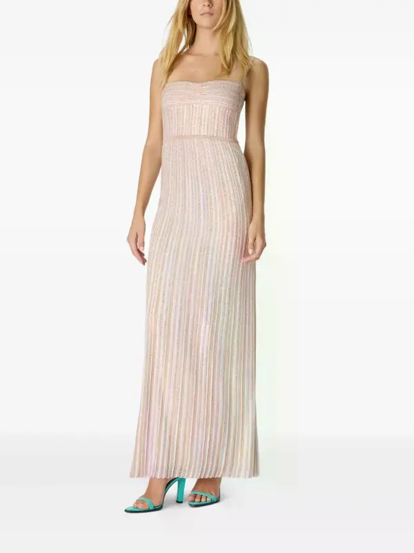 Missoni Metallic-threading Maxi Dress - White